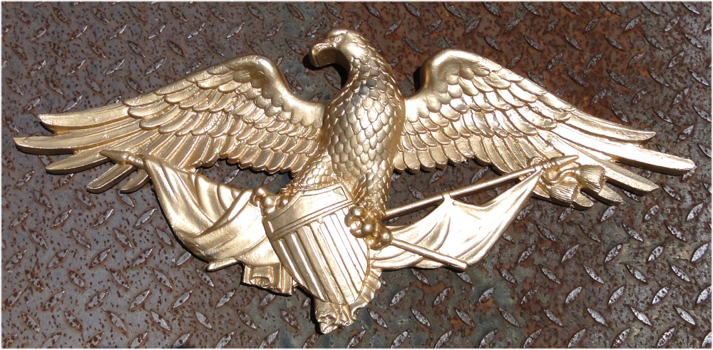 Big Gold American Eagle Plaque Door Top Decor USA Pride Winged Nice Old ...