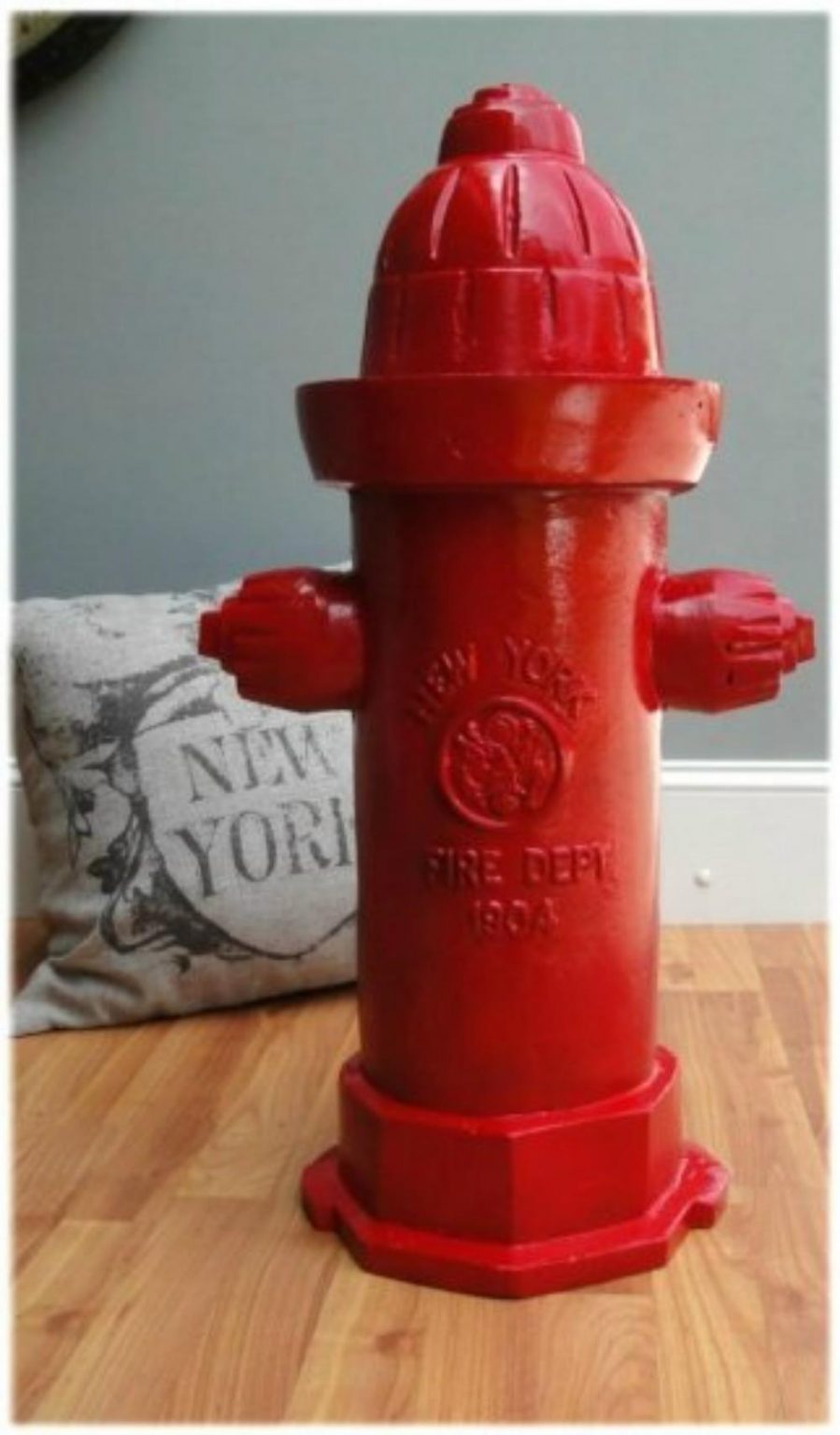 Red Fire Hydrant Full Size Antique Replica Casting Dated 1904 Vintage ...