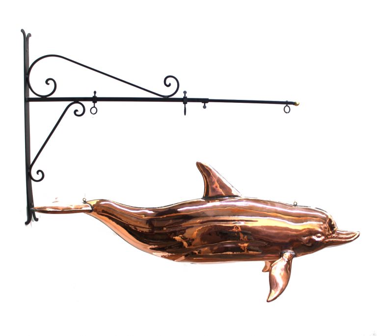 Dolphin Trade Sign with Copper Weathervane Design | The Kings Bay