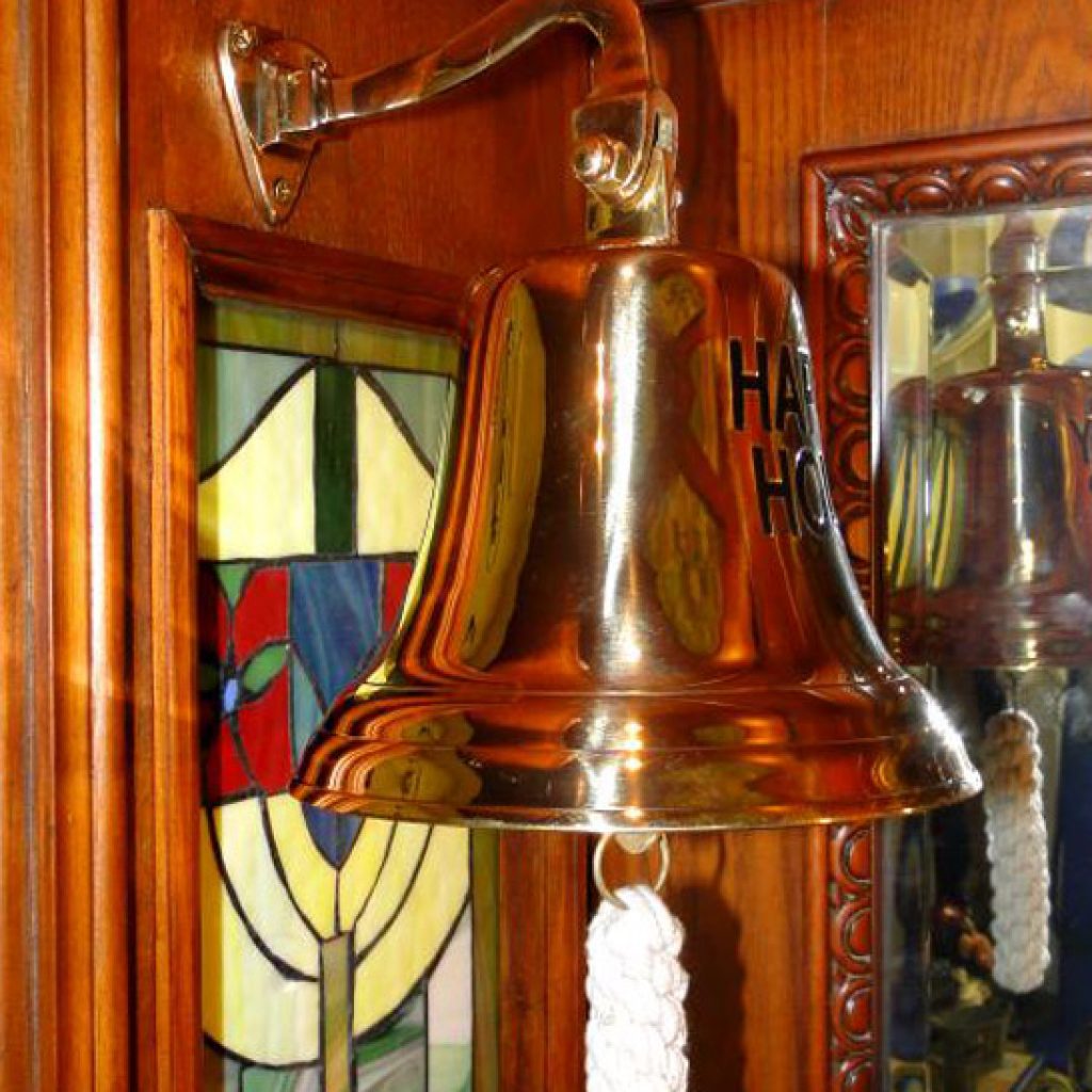 Solid Brass Bell with Rope - Happy Hour | The Kings Bay