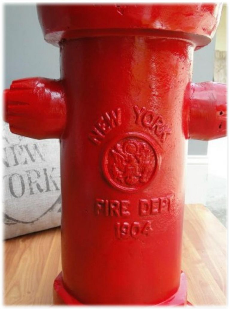Red Fire Hydrant Full Size Antique Replica Casting Dated 1904 Vintage ...