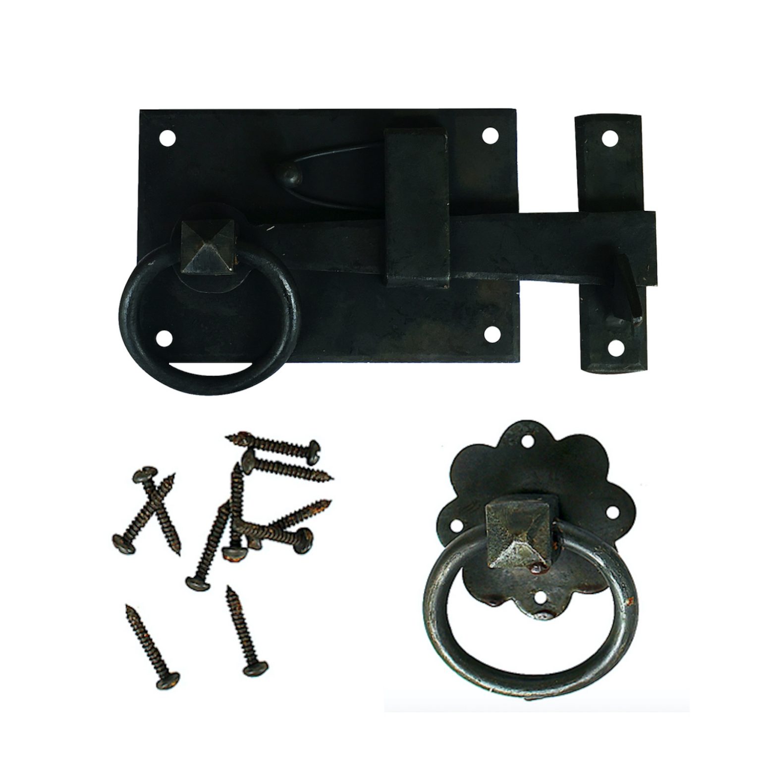 Wrought Iron Cottage Latch Gate or Room Passage Wax Coated Hardware ...