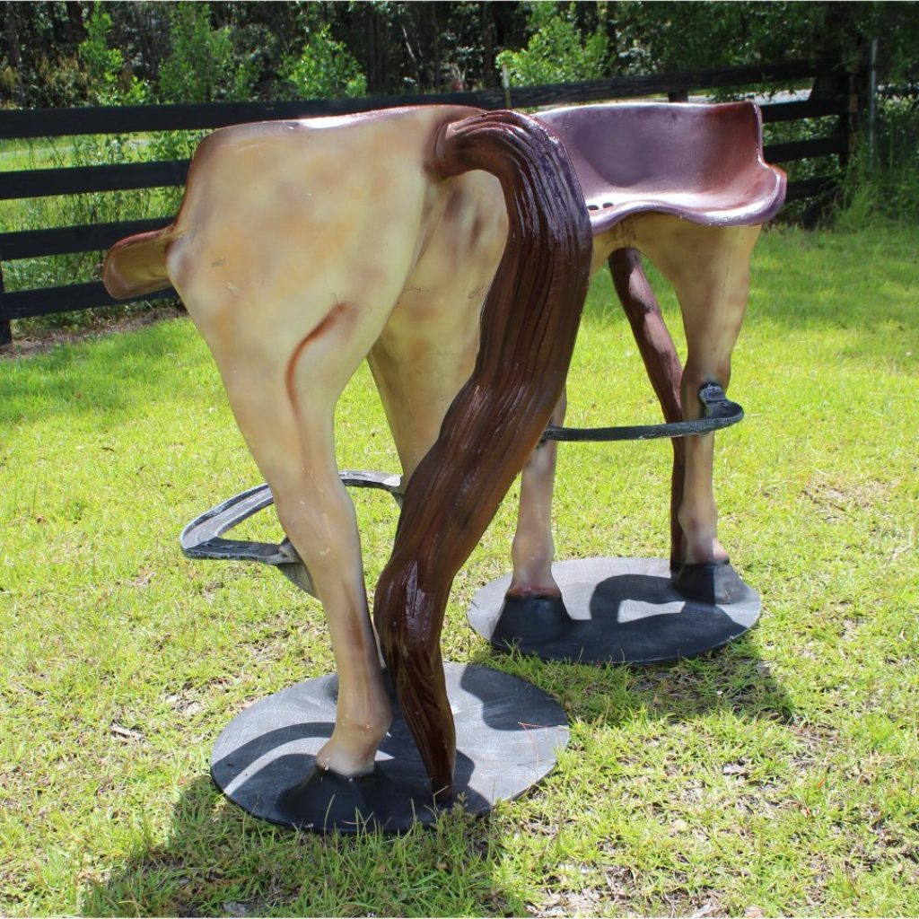 Pair of Horse Tail Bar Stools with Foot Rests | The Kings Bay