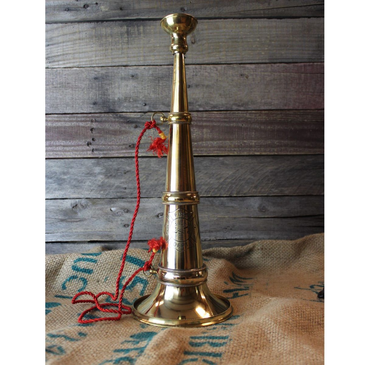Old Firefighter Fire Parade Horn Trumpet or Bugle Polished Brass ...