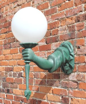 Statue of Liberty Torch Bearing ARM Wall Sconce | The Kings Bay