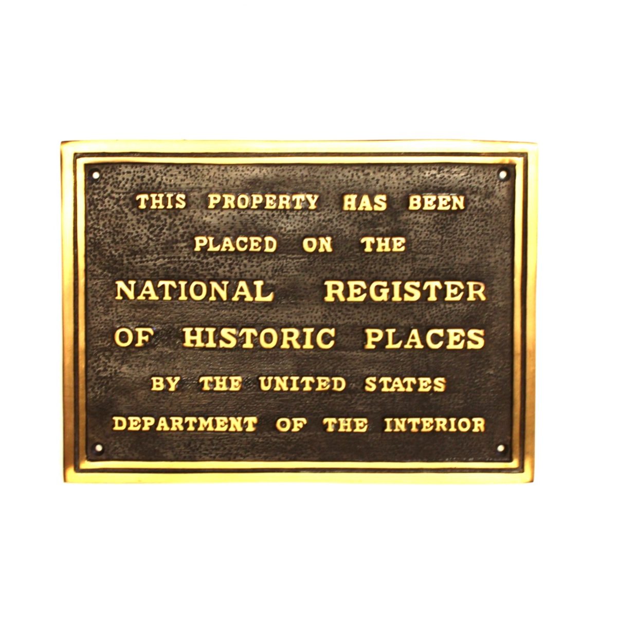 National Register of Historic Places Thick Brass Replica Plaque Wall ...