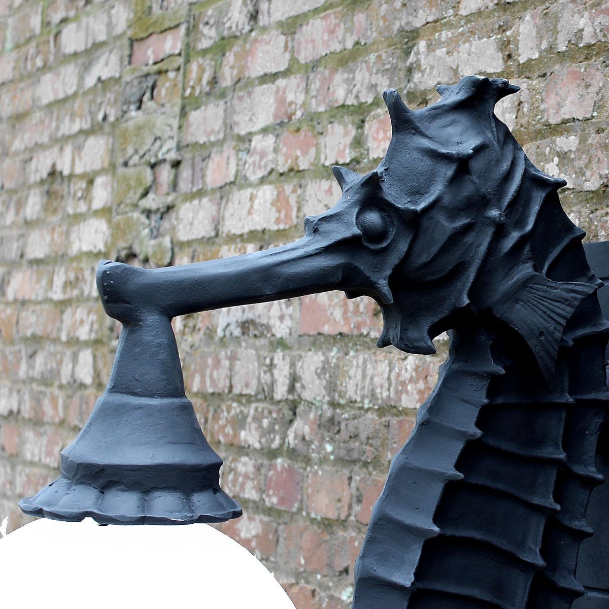 Nautical Style Sea Horse Wall Sconce for Outdoor Use | The Kings Bay