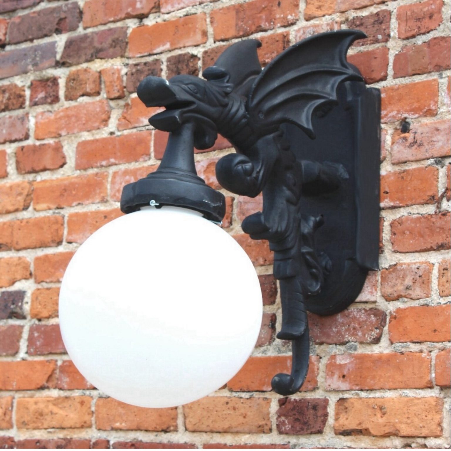 Gargoyle Dragon Wall Sconce Winged Outdoor or Indoor Light Fixture ...
