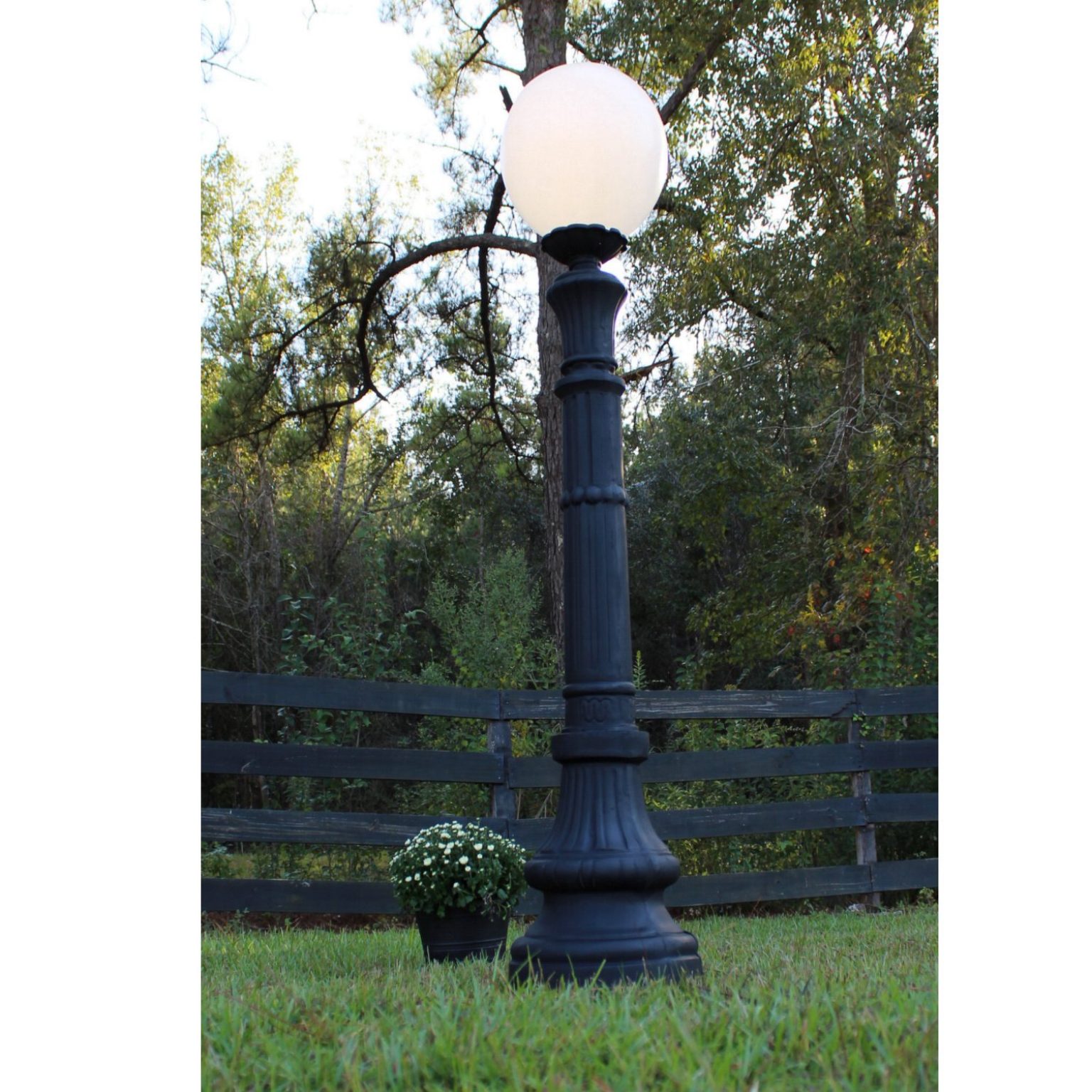 Pair of Antique Style Outdoor Walkway Pole Lights 48 Inches | The Kings Bay