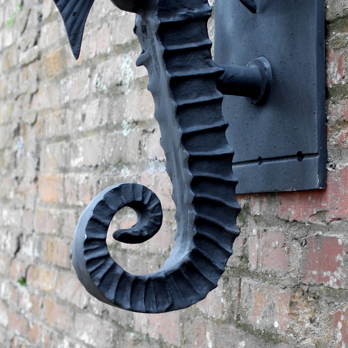 Nautical Style Sea Horse Wall Sconce for Outdoor Use | The Kings Bay
