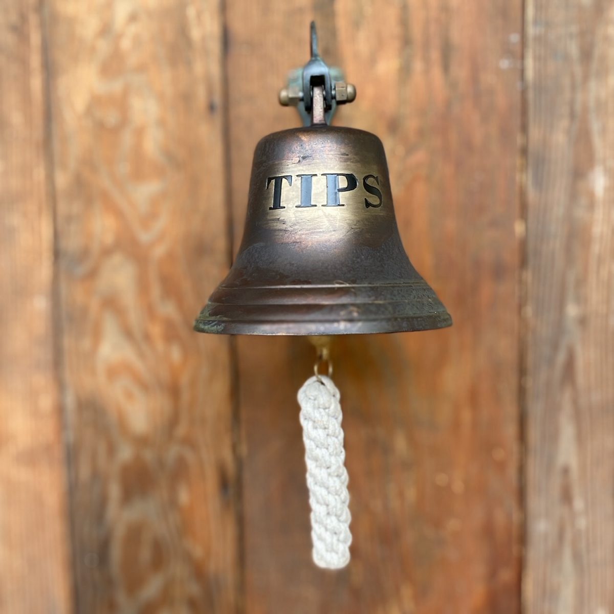 Tips Brass Bar Bell with Antique Verde Green Finish | The Kings Bay