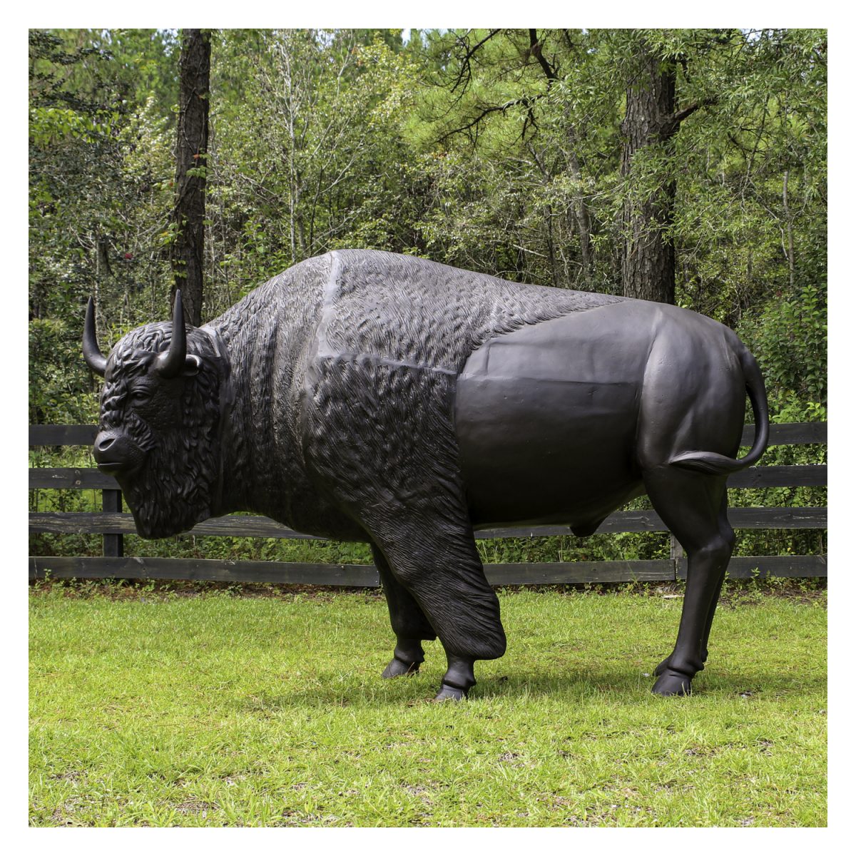 Bronze Painted Buffalo Life Size Statue in Metal Bison Huge Dark Rich ...