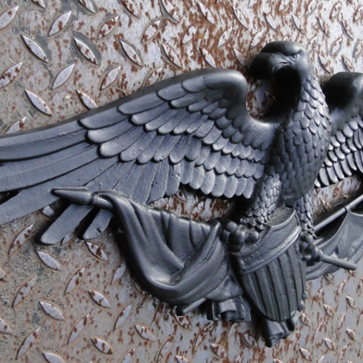American Eagle Wall Plaque in Painted Black 28 Inch | The Kings Bay
