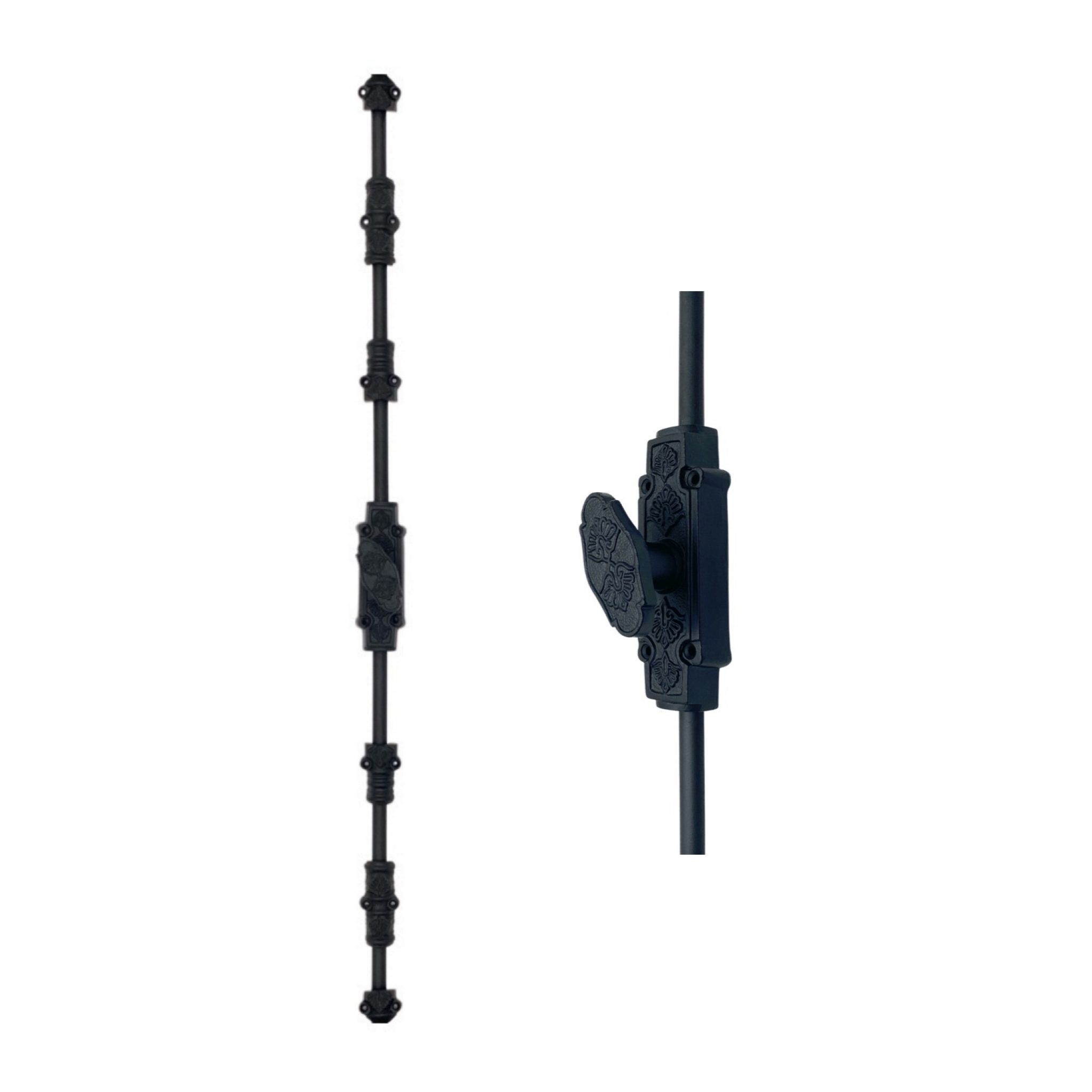 Cremone Bolt for French Doors Powder Coat Black Cast Iron | The Kings Bay
