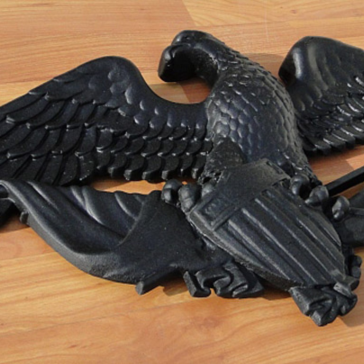 American Eagle Wall Plaque in Painted Black 28 Inch | The Kings Bay