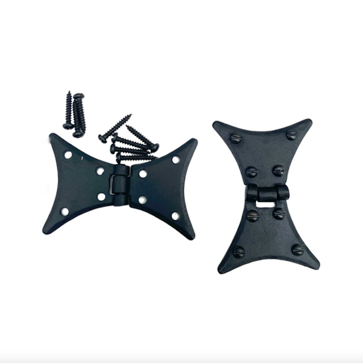 3 Inch by 2.5 Inch Wrought Iron Butterfly Hinges PAIRS | The Kings Bay