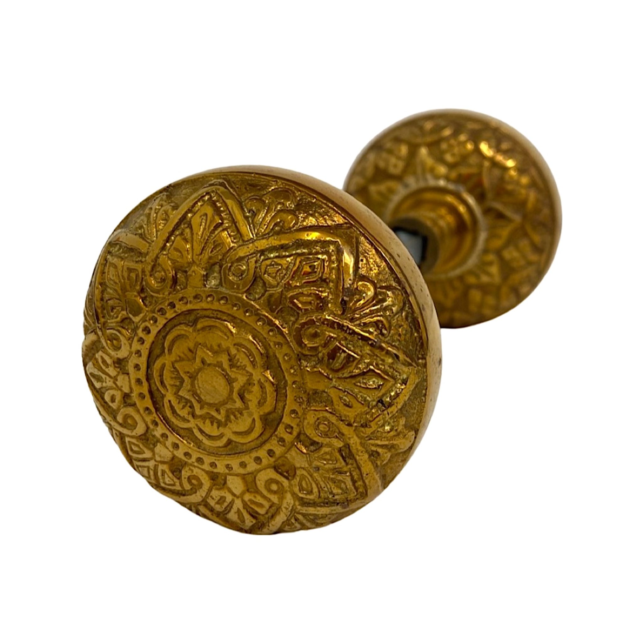 Vintage Brass Door Knobs Victorian Spade Arts and Crafts Style Pair ...