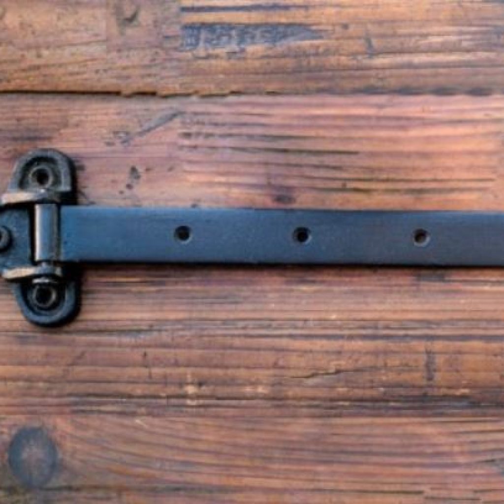 Cast Iron Small Barn Door Old Style Country Black Strap Hinge - Pair ...