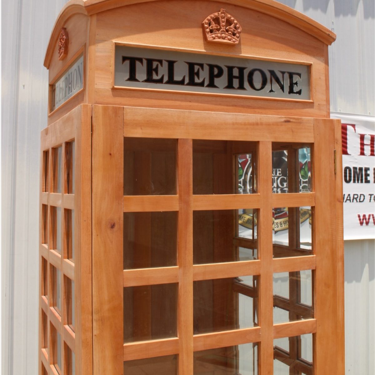 British Style Wooden Phone Booth | The Kings Bay