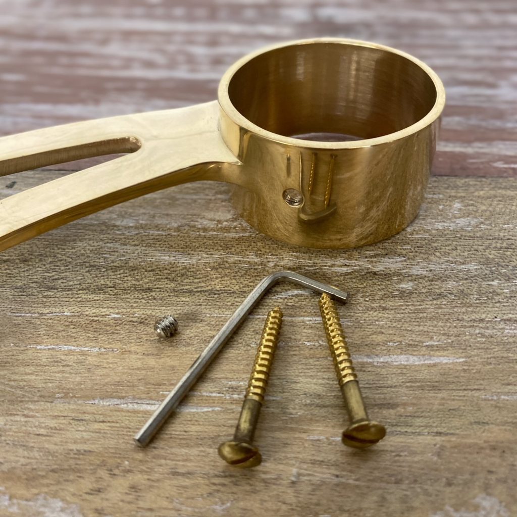 Cast Solid Brass Bar Wall and Foot Rail 2 inches Bracket - The Kings Bay