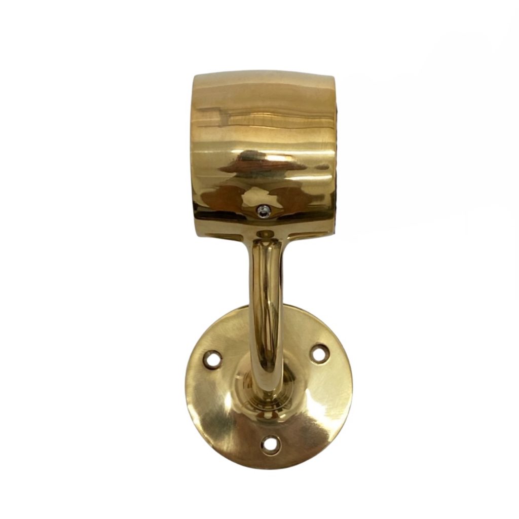 Curved 90 Degrees Brass Bar Wall and Foot Rail Bracket 2 inches | The ...