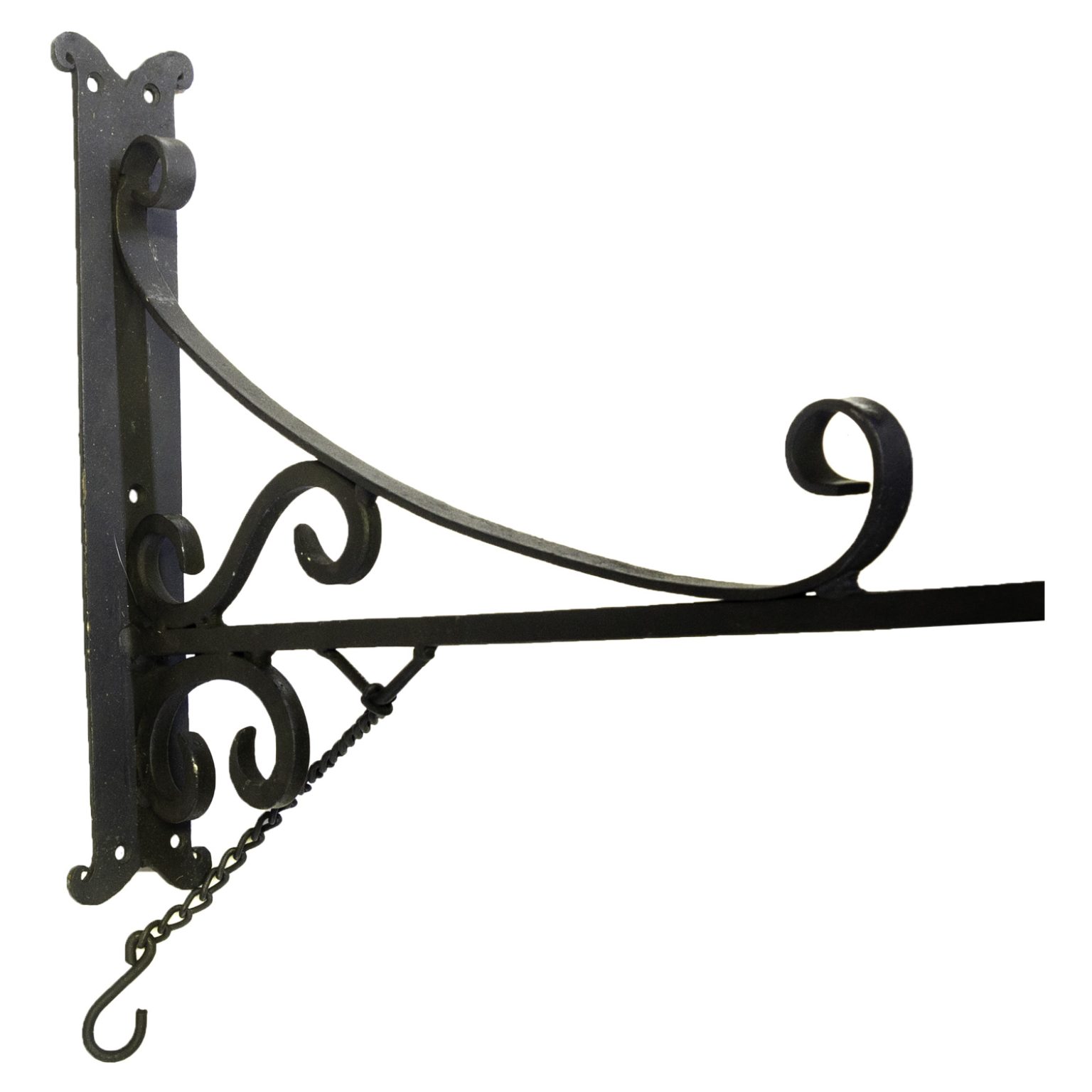 Trade Sign Bracket in Black Finish Iron Hand Forged 16 Inches | The ...