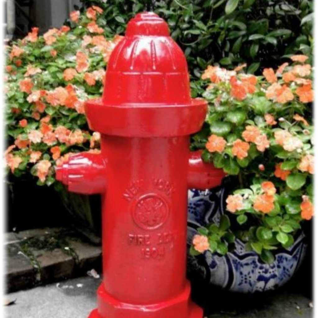 Full Size Replica Fire Hydrant Dated 1904 in Red | The Kings Bay