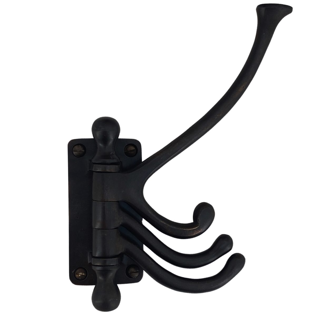 Three Arm Swivel Coat Hook in Aged Bronze Classic Country Style | The ...