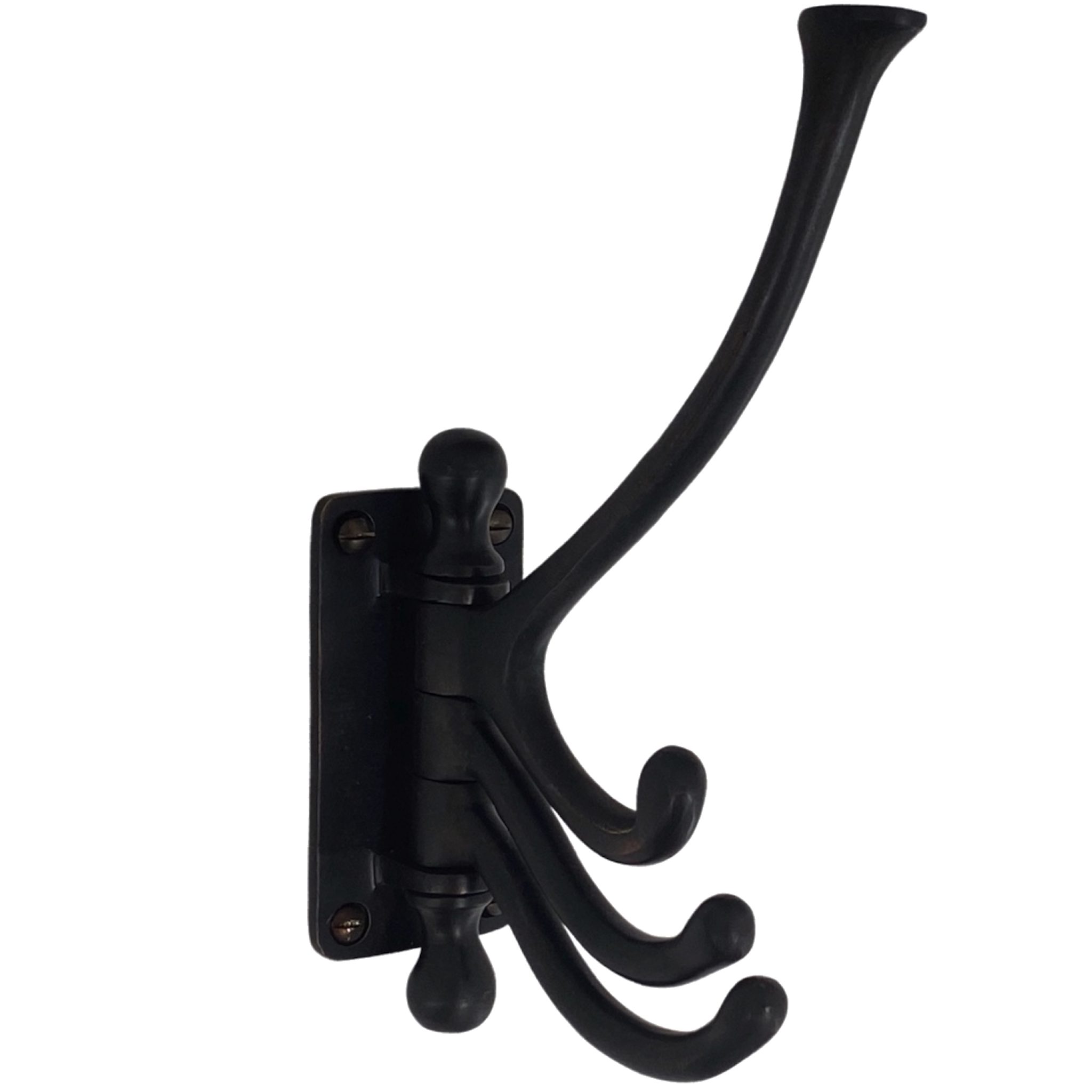 Three Arm Swivel Coat Hook in Aged Bronze Classic Country Style | The ...