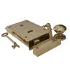 RIGHT Hand Colonial Rim Lock in Solid Brass | The Kings Bay