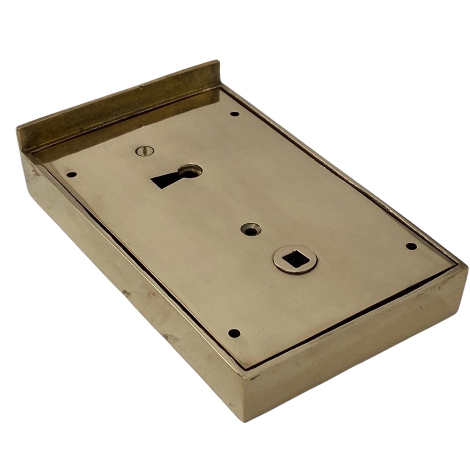 RIGHT Hand Colonial Rim Lock in Solid Brass Antique Replica | The Kings Bay