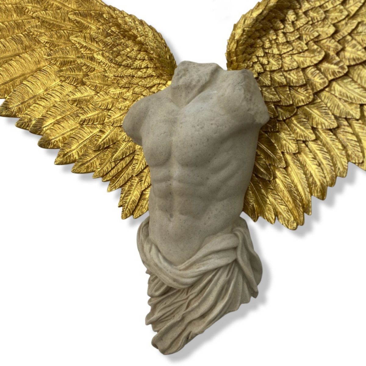 Archangel Gabriel Angel Sculpture with Gold Leaf Wings 82 Inch | The ...