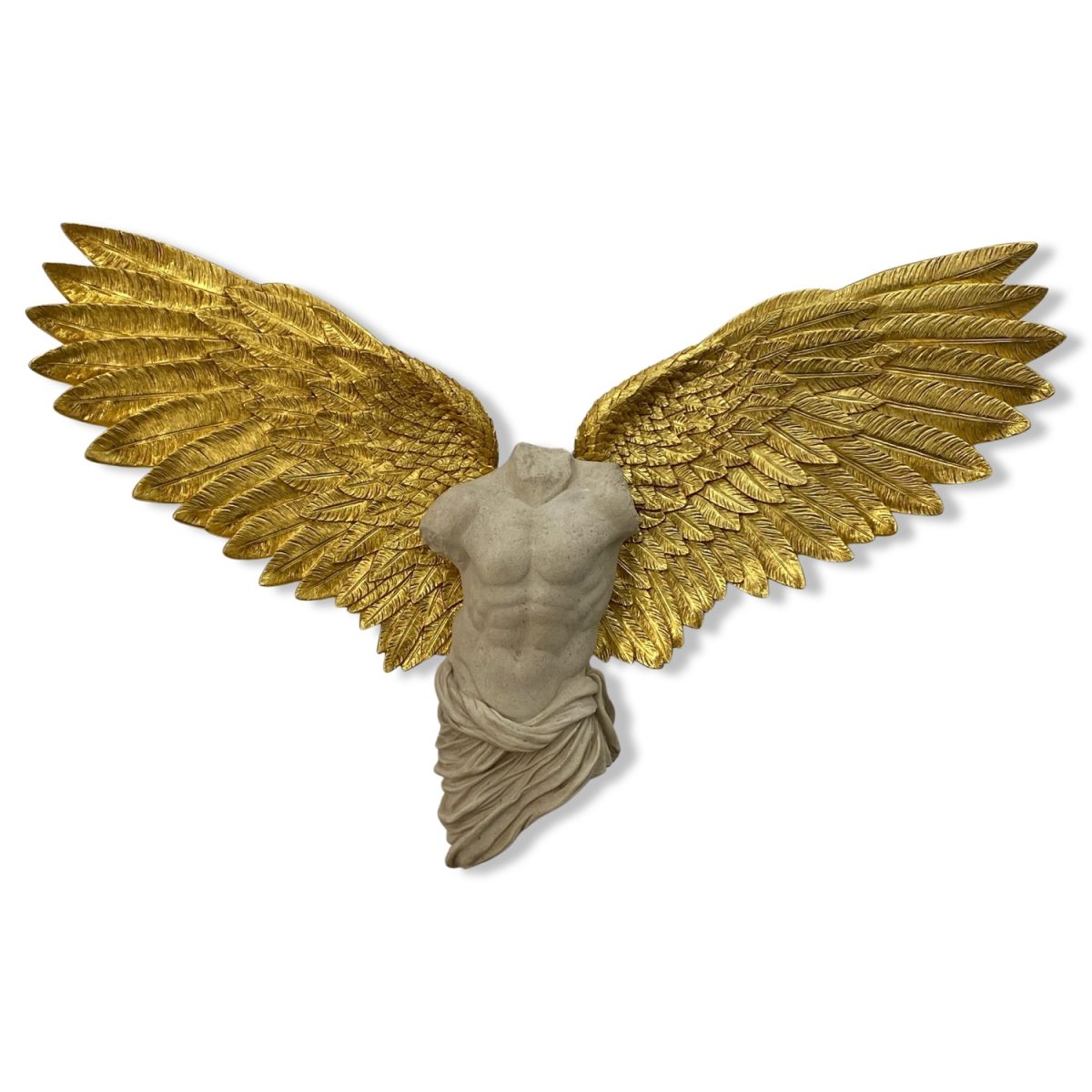 Archangel Gabriel Angel Sculpture with Gold Leaf Wings 82 Inch | The ...