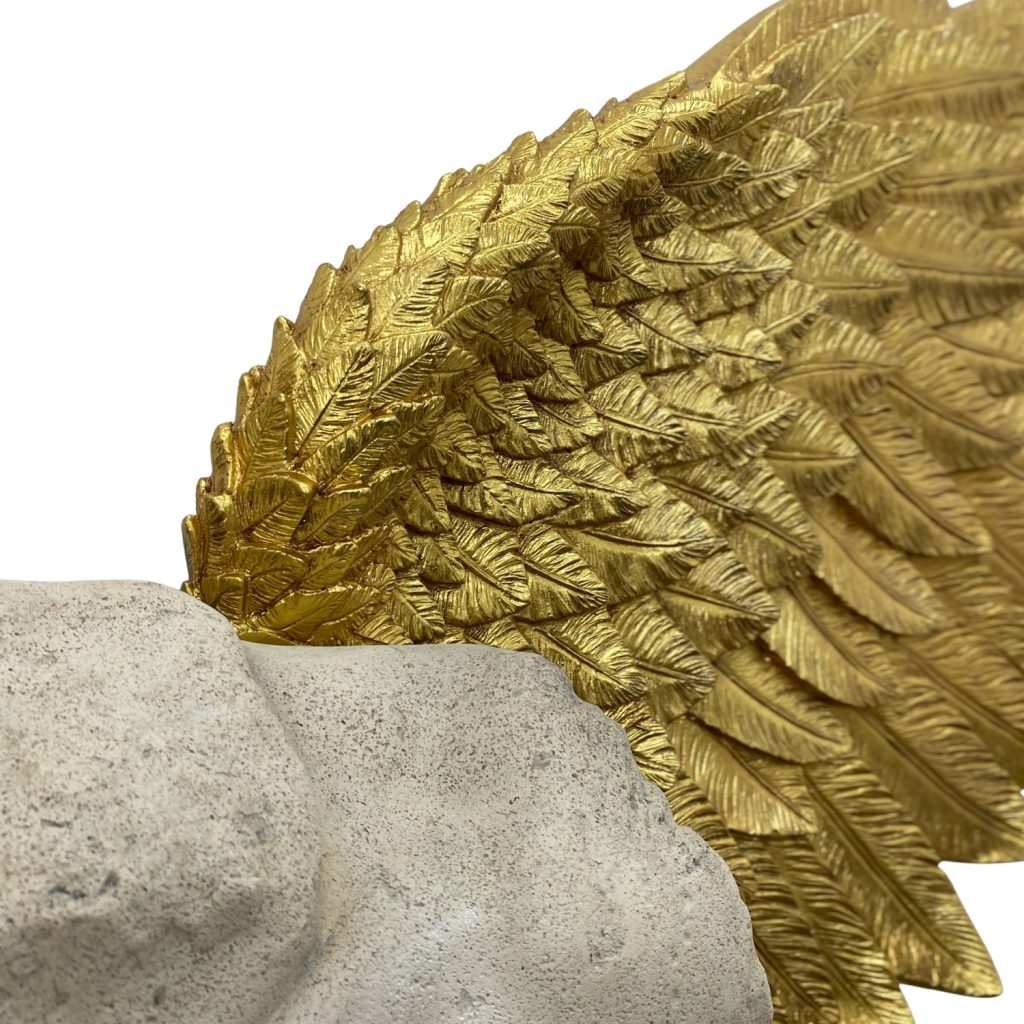 Archangel Gabriel Angel Sculpture with Gold Leaf Wings 82 Inch | The ...