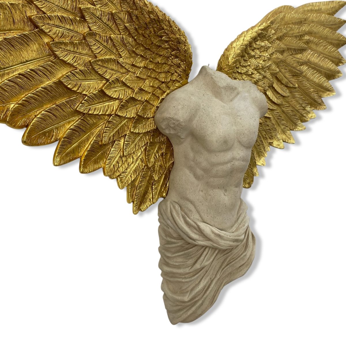 Archangel Gabriel Angel Sculpture with Gold Leaf Wings 82 Inch | The ...