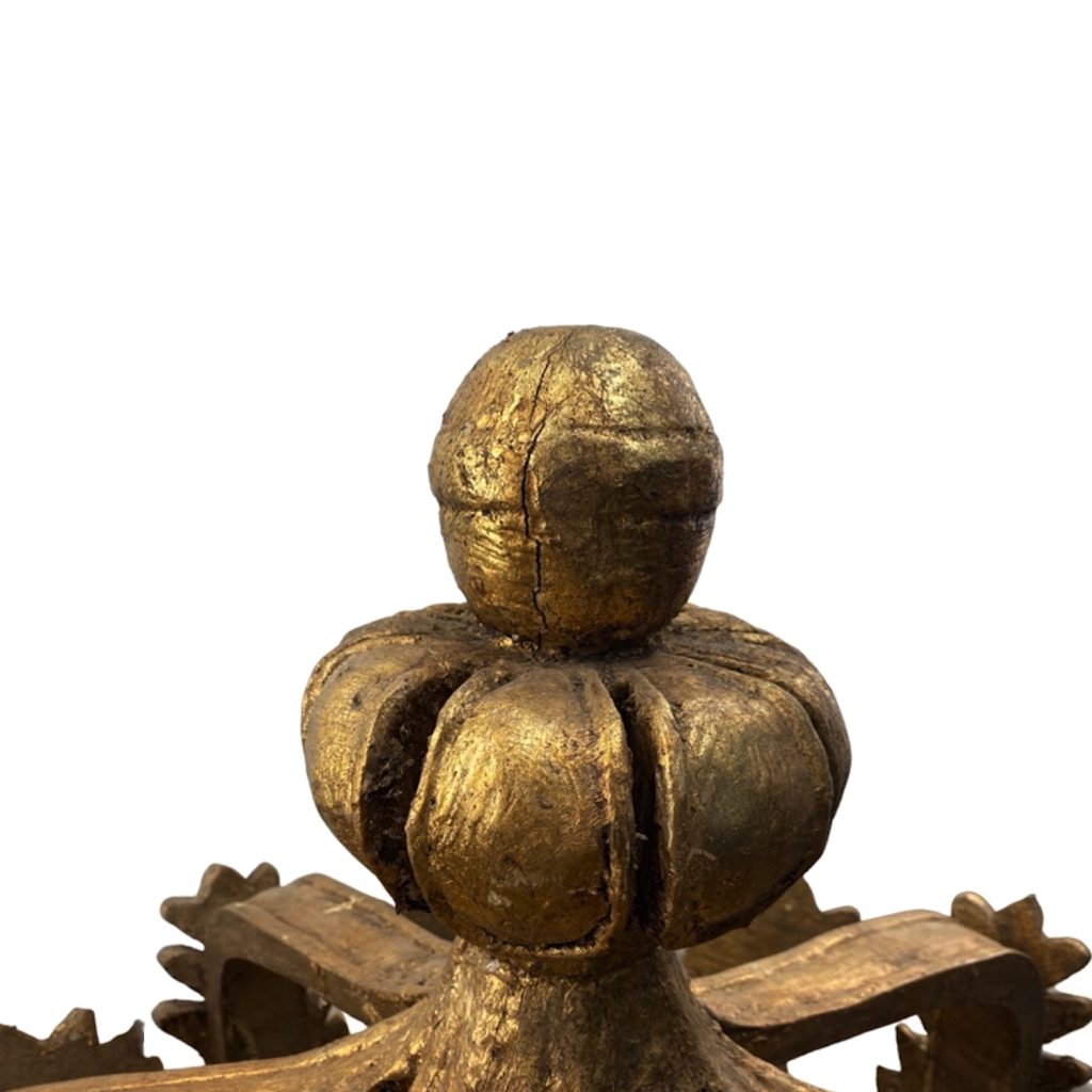 Giant Architectural Wood Chipped Painted Gold Prince Princess Crown ...