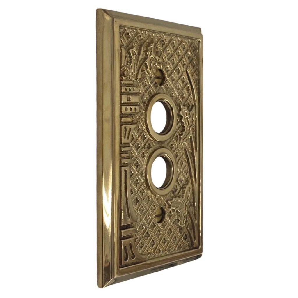 Victorian Style Single Gang Push Button Switch Cover Plate Cast Thick ...