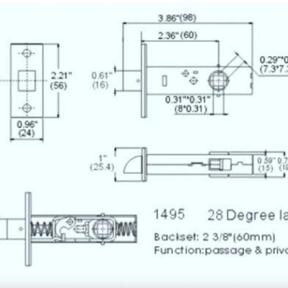 Bronze Passage Latch Set for Door Hardware 2 3/8 Inch Backset | The ...
