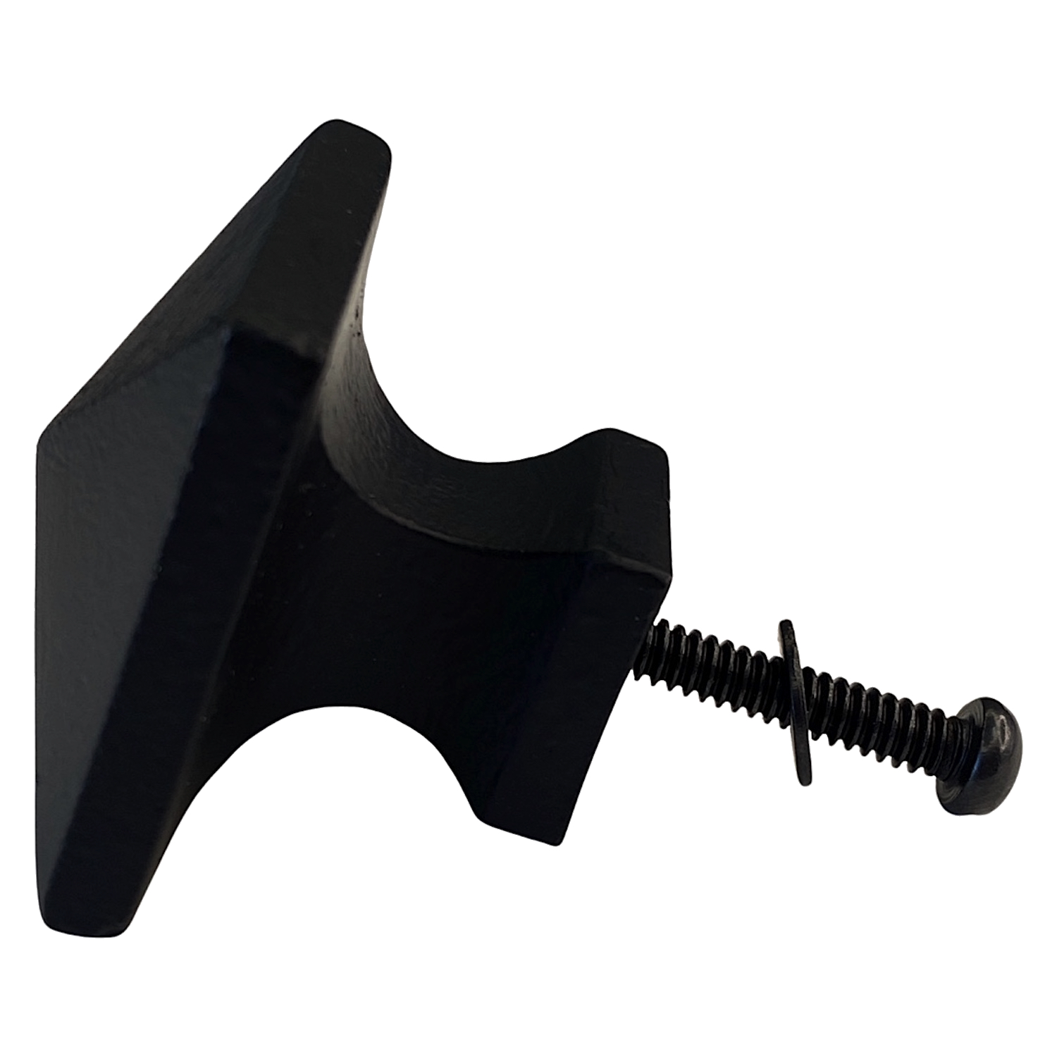 Pyramid Cabinet Knob in Smooth Cast Iron 1.5 Inch | The Kings Bay