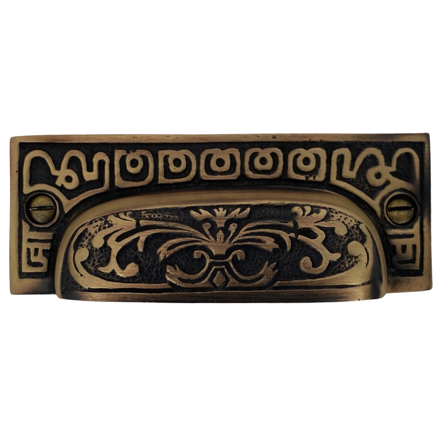 Victorian Style Rectangular Bin Pull - Choose Finish | The Kings Bay
