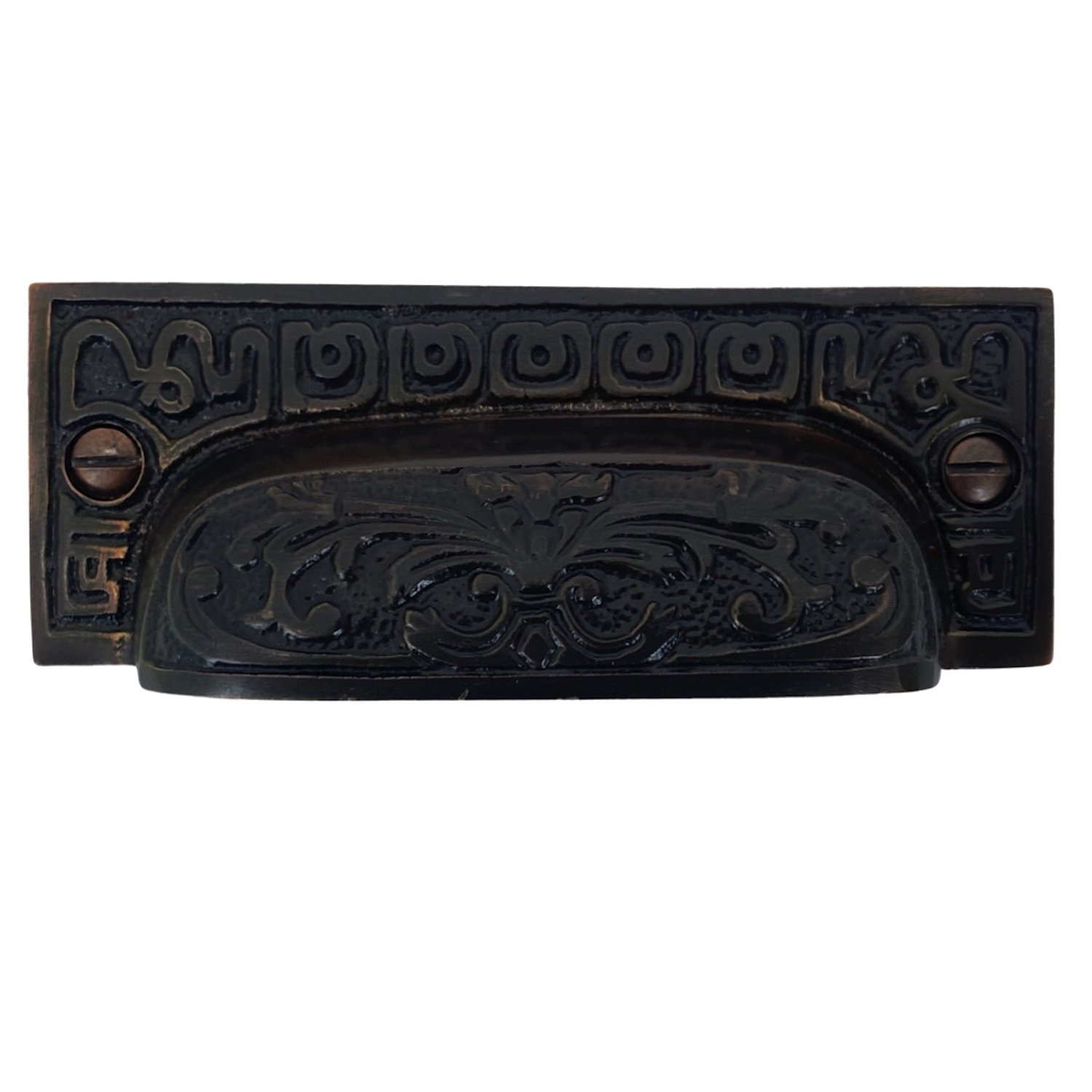 Victorian Style Rectangular Bin Pull - Choose Finish | The Kings Bay