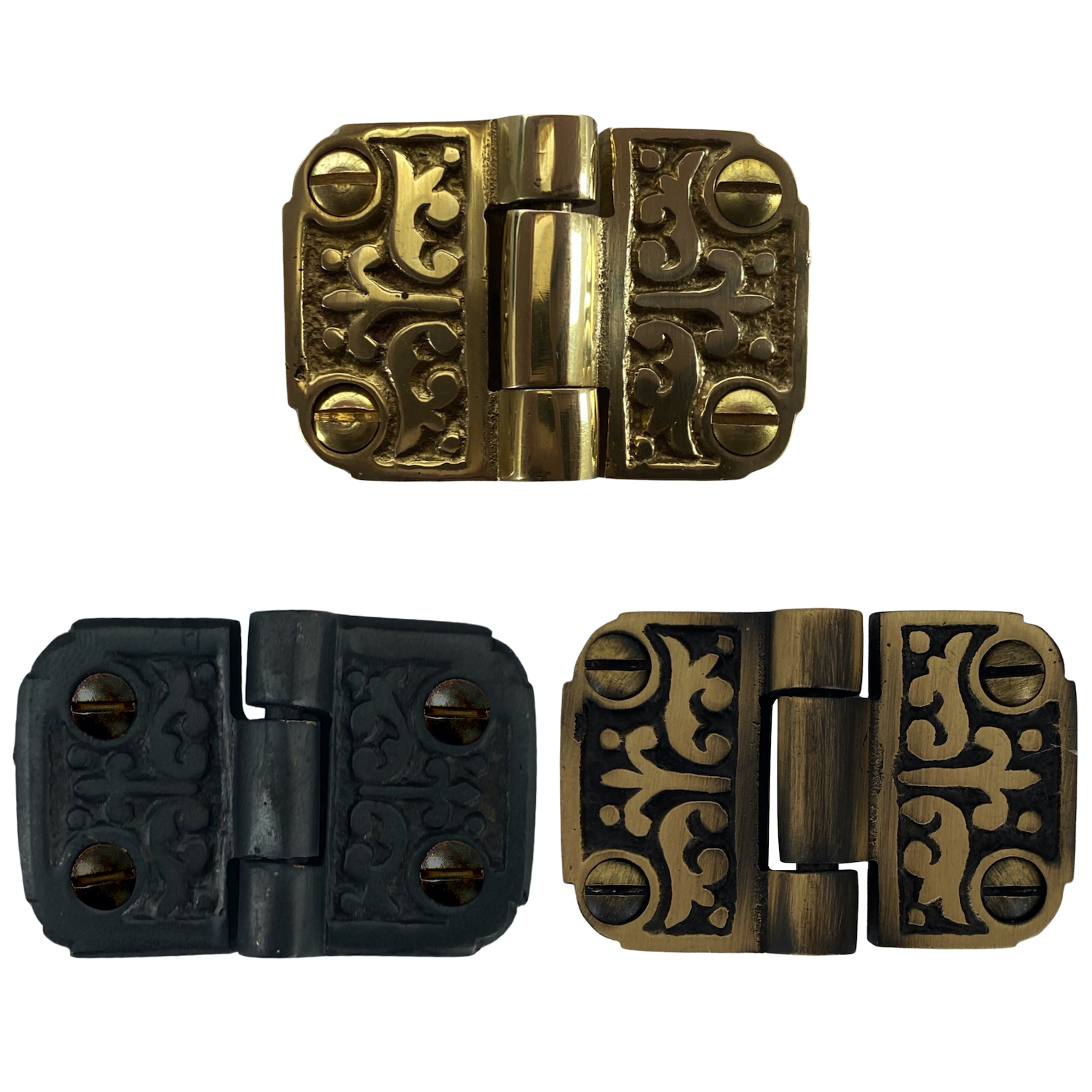 Flush Victorian Cabinet Flap Hinge in Brass 2 Inch | The Kings Bay