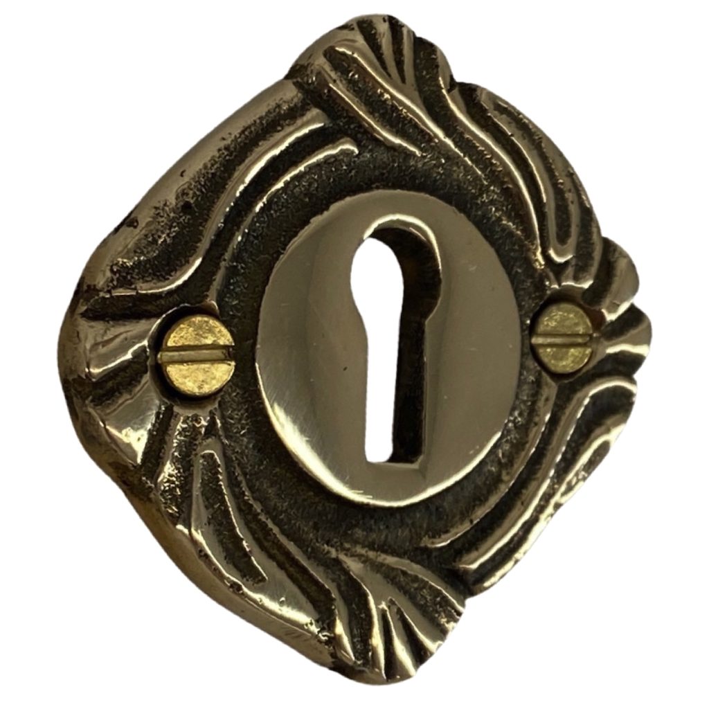 Victorian Style Brass Keyhole Diamond Escutcheon - 2 Finish Choices ...