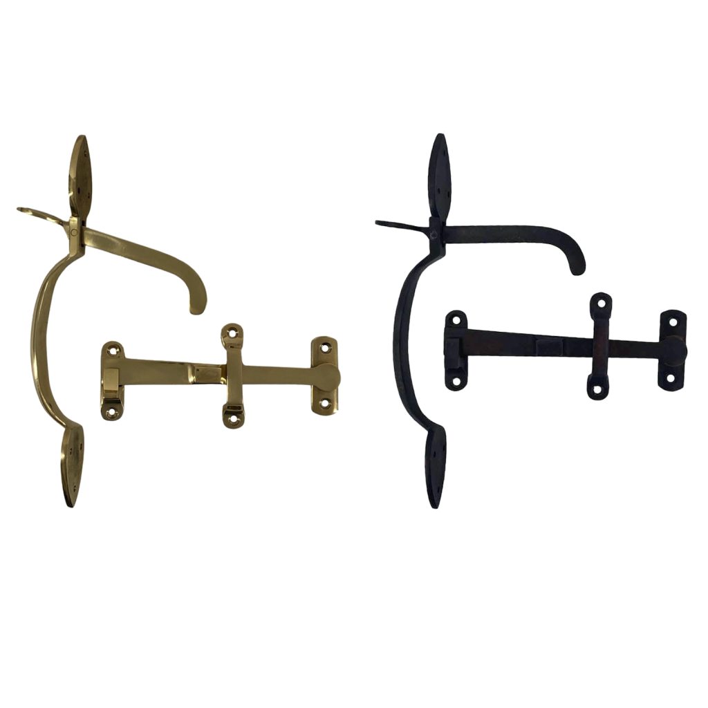 Colonial Style Gate Thumb Latch Set in Solid Brass - 2 Finish Choices ...
