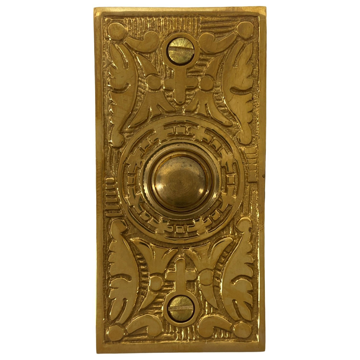 Rectangular Fern Motif Push Button Victorian Doorbell - The Fairmont ...