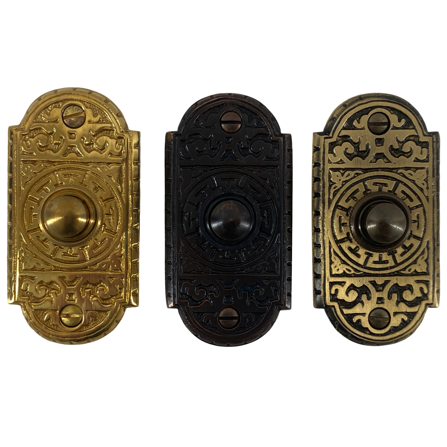 Oval Push Button Doorbell with Victorian Garden Motif - The Drummond ...