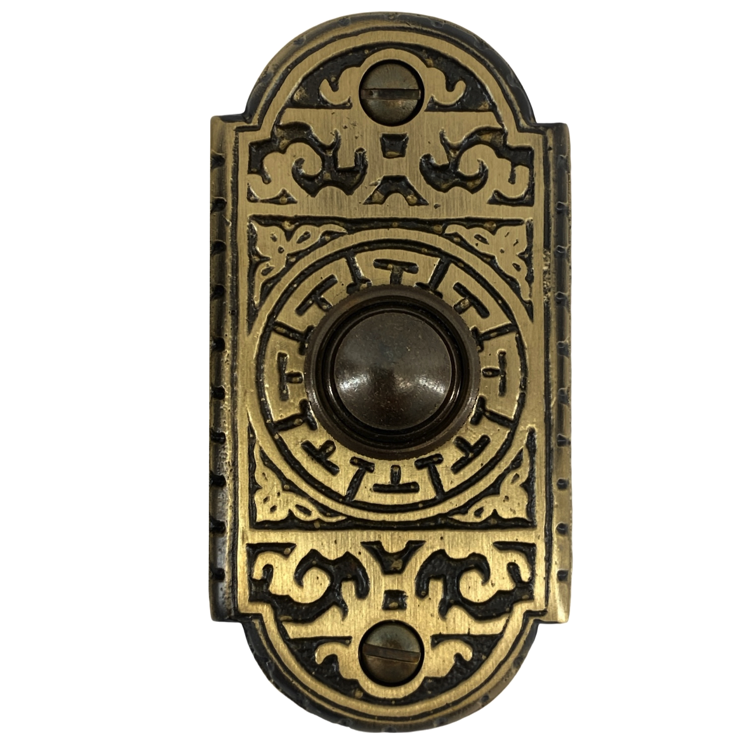 Oval Push Button Doorbell with Victorian Garden Motif - The Drummond ...