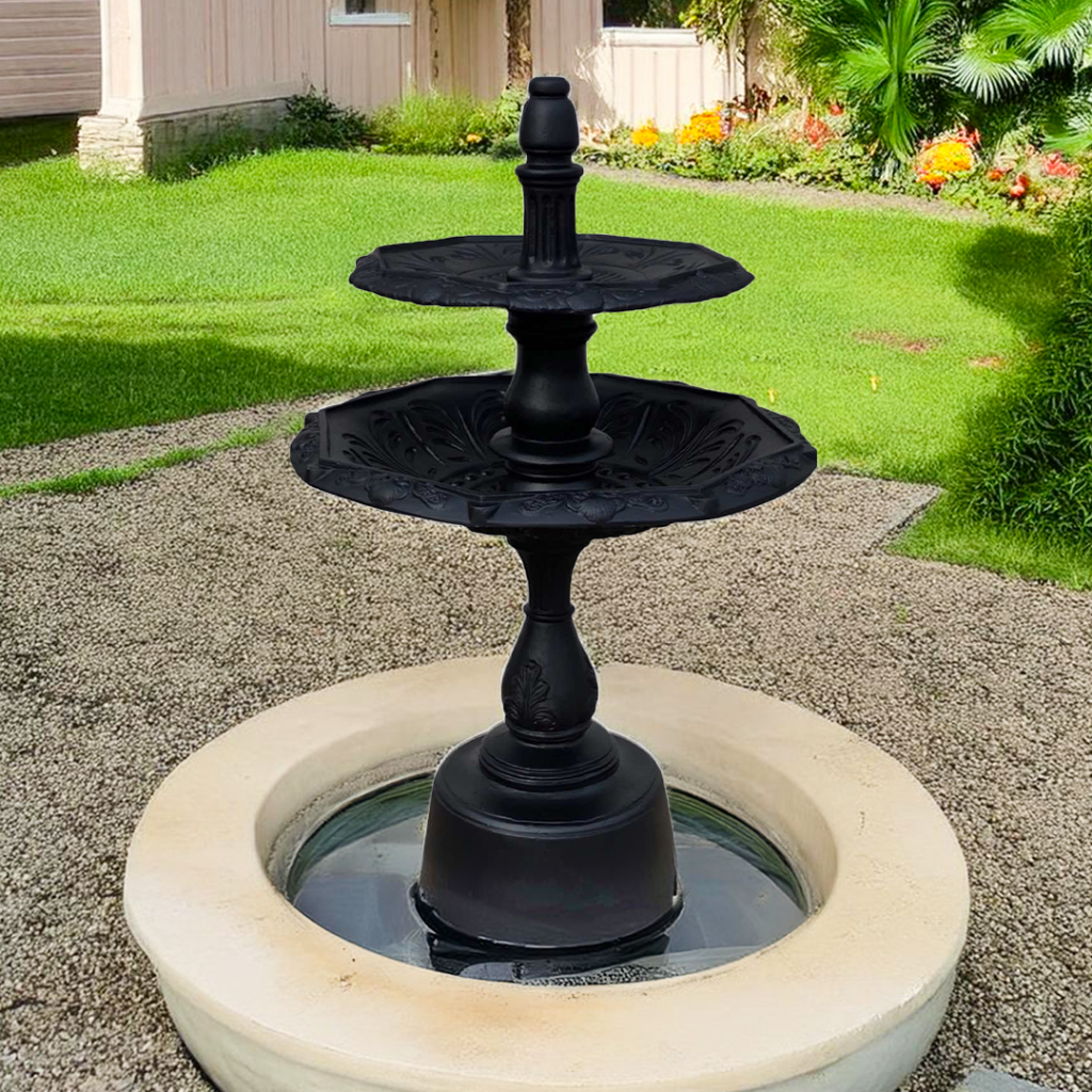 Sea Shell Two Tier Garden Fountain | The Kings Bay