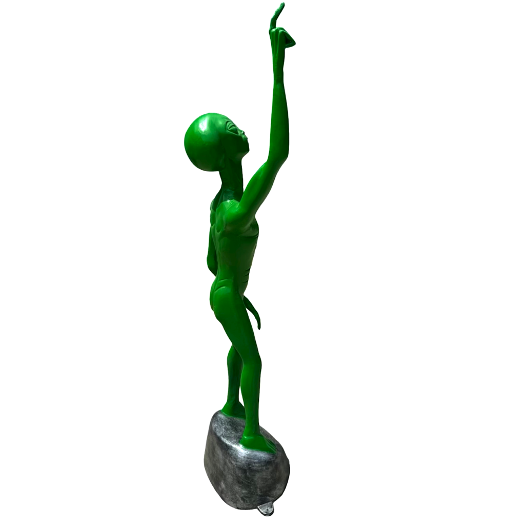 Area 51 Finger Pointing Alien Statue 6 Ft Glow in the Dark Astrological ...